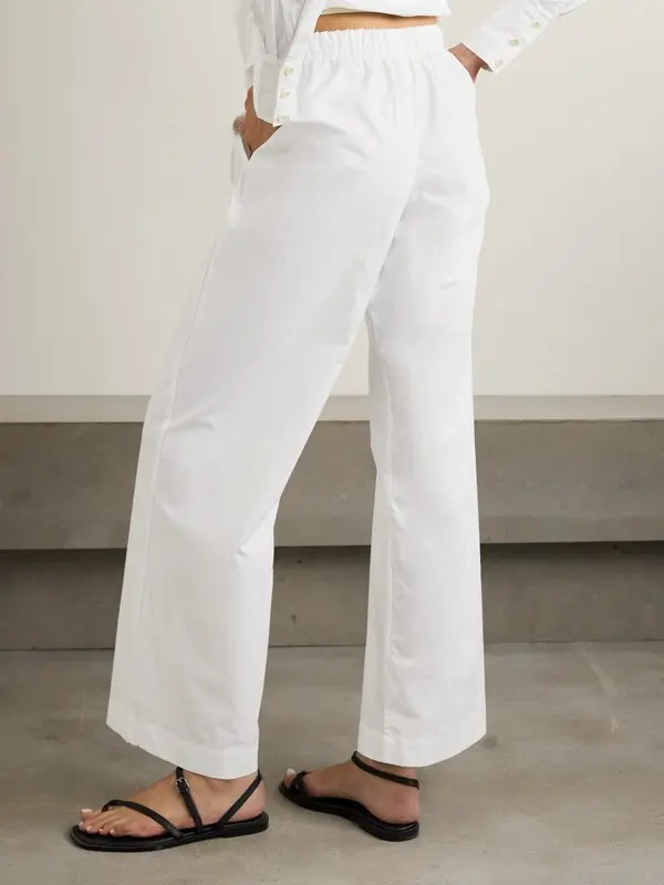 Eterne Cotton-poplin Wide-leg Trousers