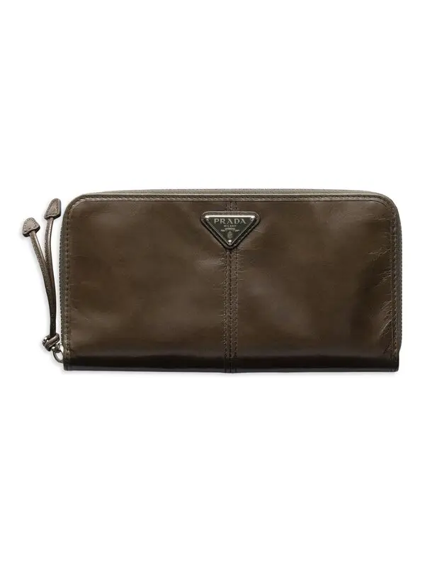 Prada Leather Wallet - Brown