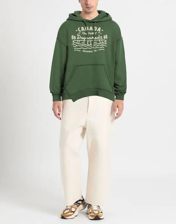Dsquared2 Cotton Hoodie With Graphic Print - Green