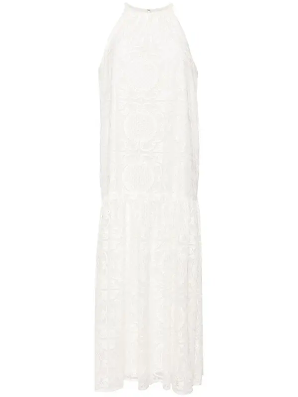 SAIID KOBEISY Halterneck Maxi Dress - White