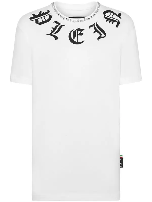 Philipp Plein Gothic Plein Cotton T-shirt - White