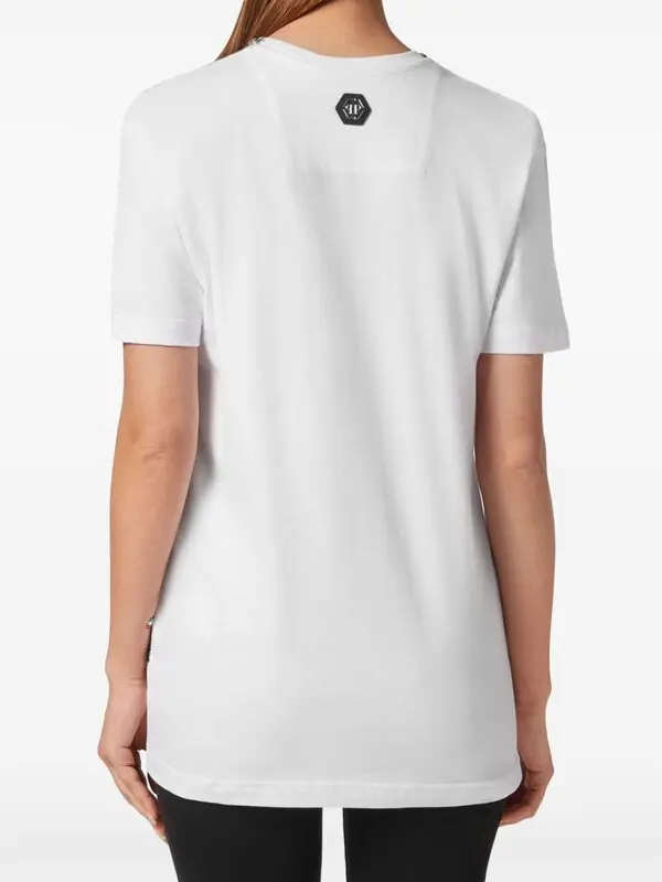 Philipp Plein Gothic Plein Cotton T-shirt - White