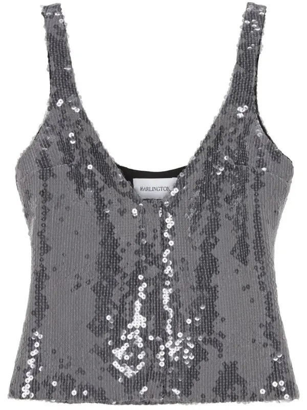 16Arlington Devereau Sequin-embellished Top