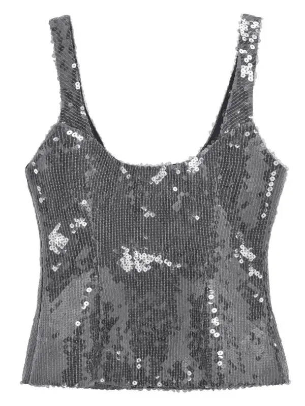 16Arlington Devereau Sequin-embellished Top