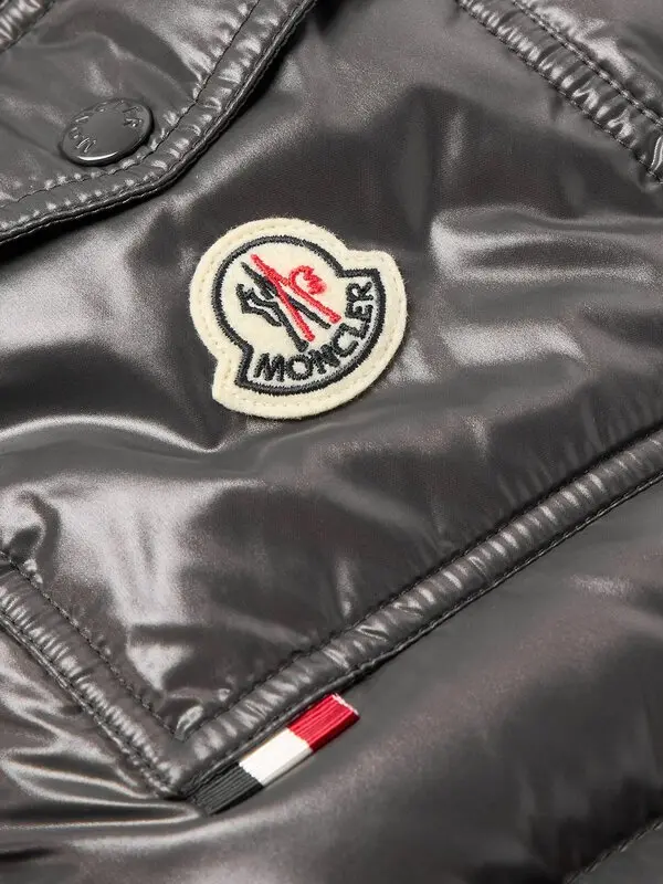 Moncler Maljasset Slim-fit Quilted Lacquered-nylon Hooded Down Jacket - Gray
