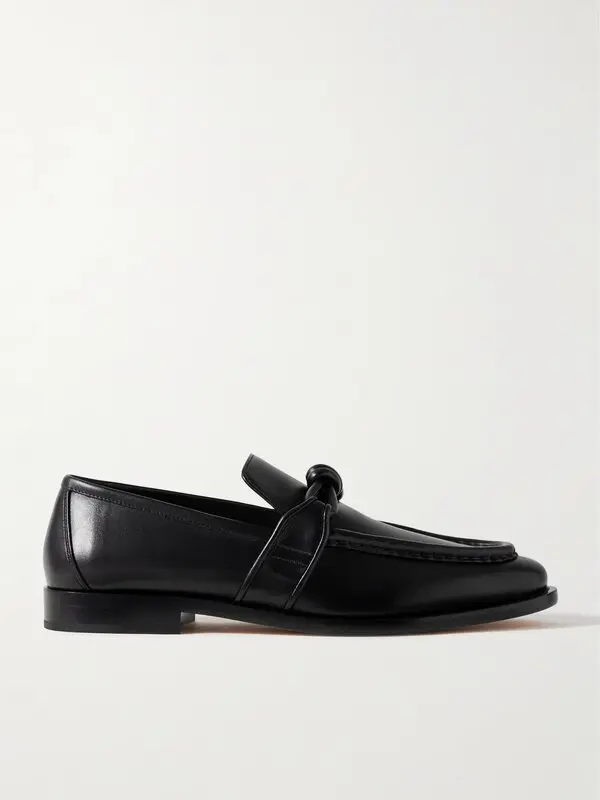 Bottega Veneta Astaire Knot-detailed Leather Loafers - Black