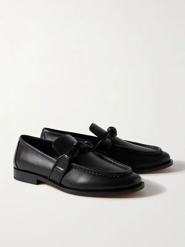 Bottega Veneta Astaire Knot-detailed Leather Loafers - Black