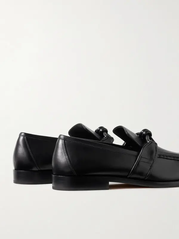 Bottega Veneta Astaire Knot-detailed Leather Loafers - Black
