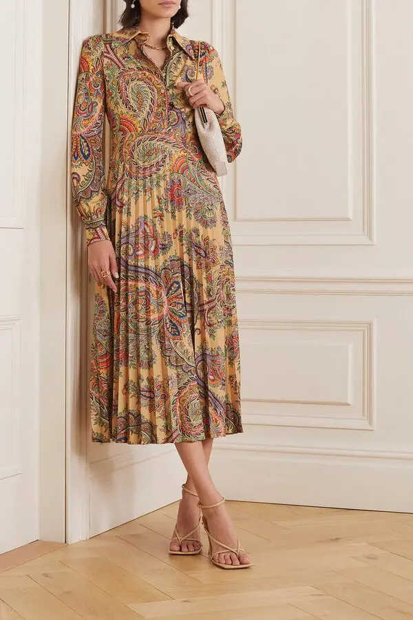Etro Paisley-print Crepe Midi Shirt Dress