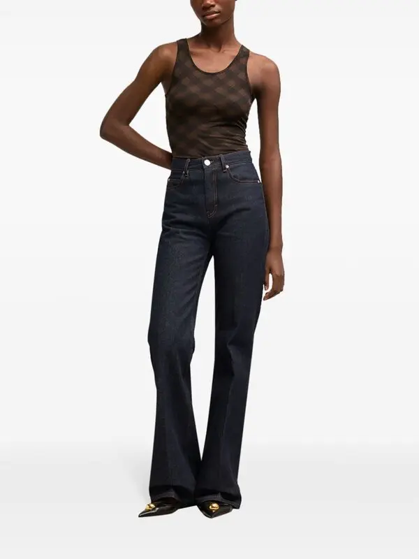 AMI Paris Logo-embroidered Cotton-blend Top