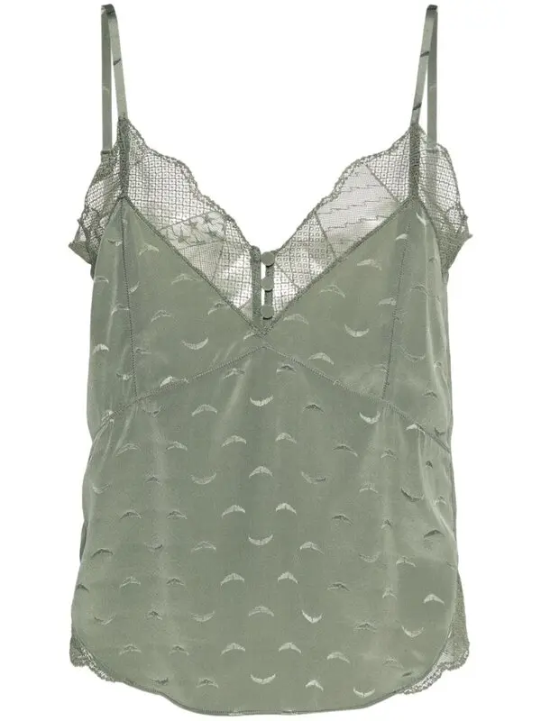 Zadig&Voltaire Logo-jacquard Silk Top