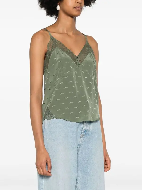Zadig&Voltaire Logo-jacquard Silk Top