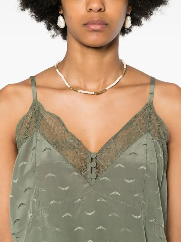Zadig&Voltaire Logo-jacquard Silk Top