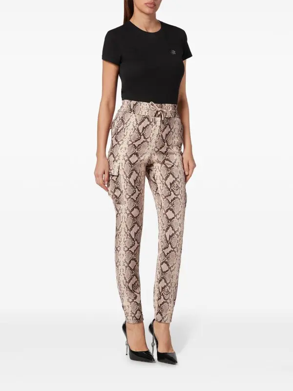 Philipp Plein Snakeskin-print Cargo Trousers