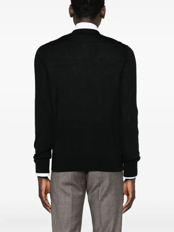 Dsquared2 Logo-embroidered Virgin Wool Cardigan