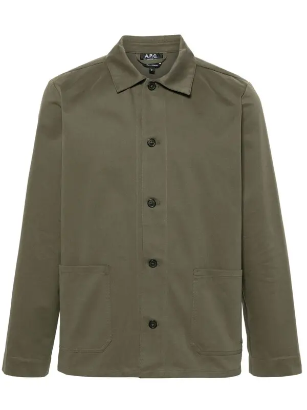 A.p.c. Twill Shirt Jacket - Green