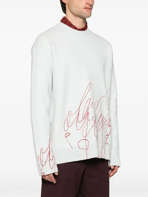 OAMC Scribble-print Fleece Sweater
