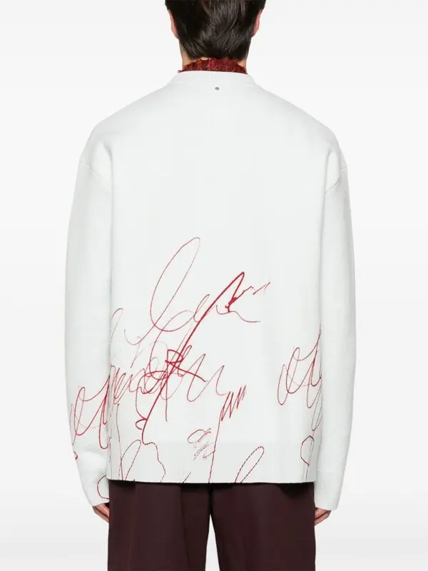 OAMC Scribble-print Fleece Sweater