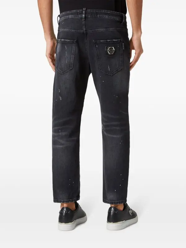 Philipp Plein Distressed-effect Straight-leg Jeans