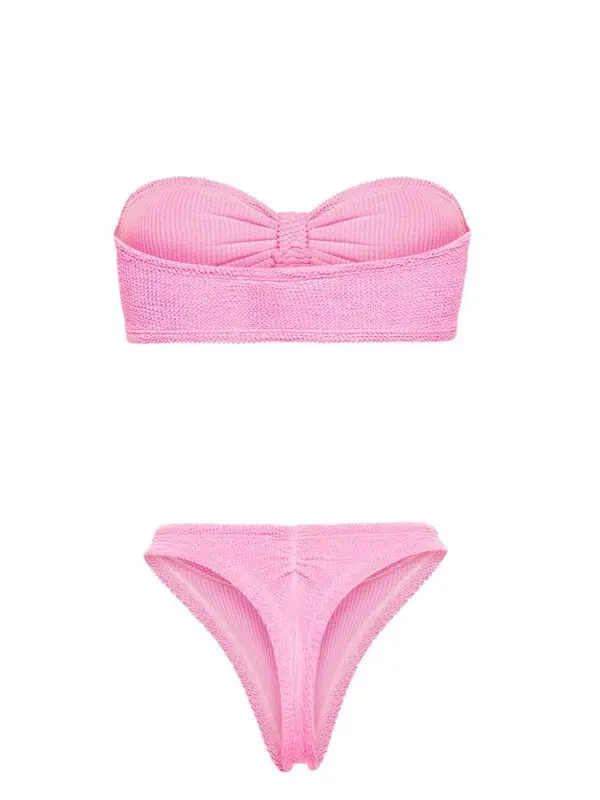Hunza G Tina Crinkle Bandeau Bikini Set