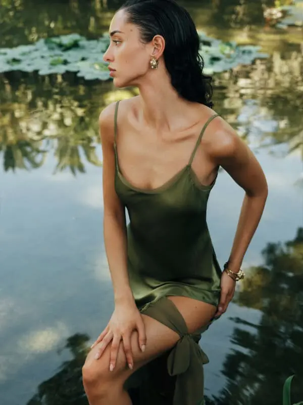 REFORMATION Malorie Silk Dress