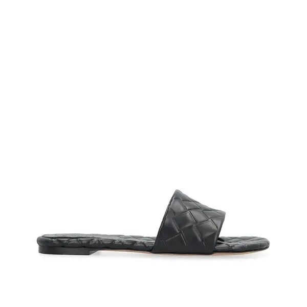 Bottega Veneta Amy Leather Mules - Black