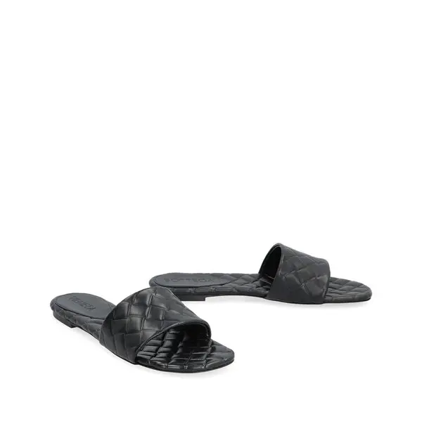 Bottega Veneta Amy Leather Mules - Black