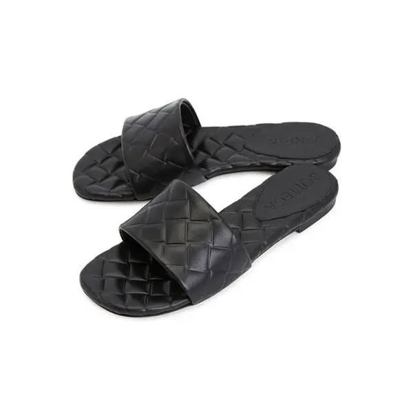 Bottega Veneta Amy Leather Mules - Black