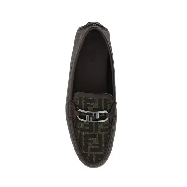 Fendi Leather Monogram Loafers