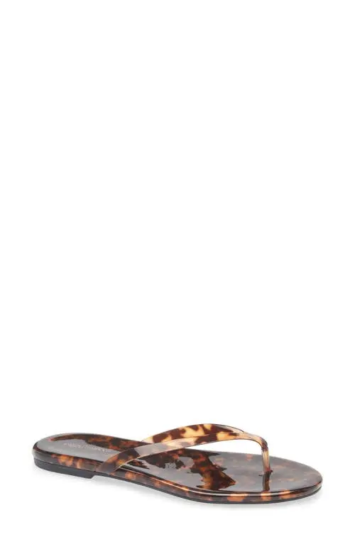 Jeffrey Campbell Kierra Velvet Flip Flops - Tortoise