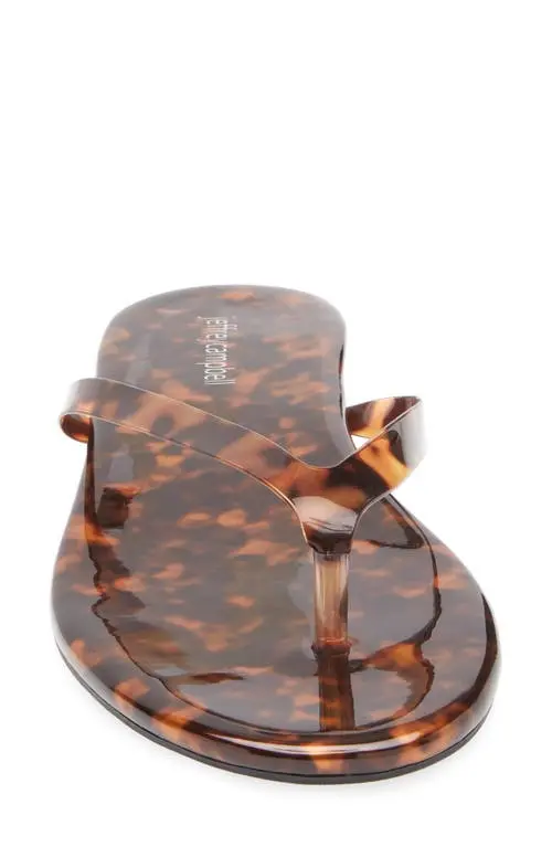 Jeffrey Campbell Kierra Velvet Flip Flops - Tortoise
