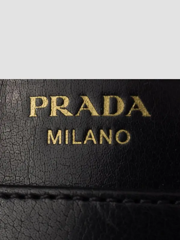 Prada Leather Mules - Black