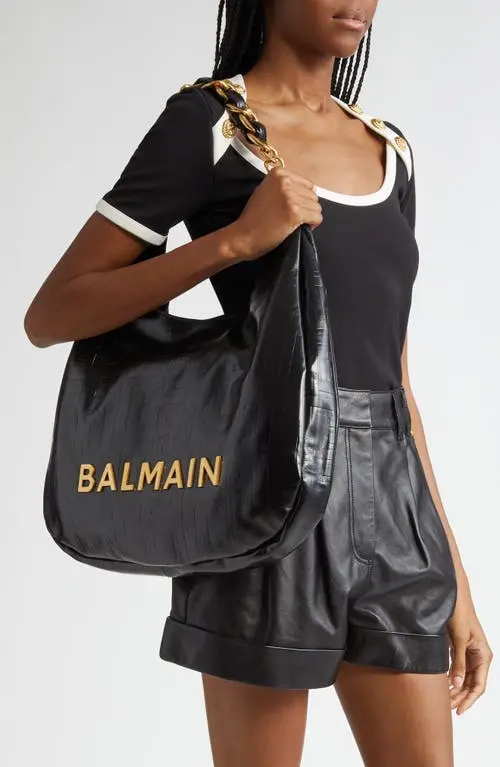 Balmain 1945 Soft Hobo Bag