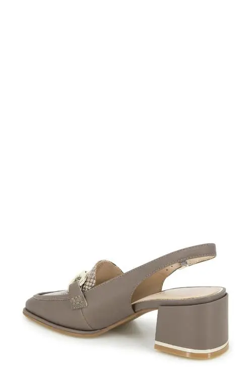 KENNETH COLE Elina Slingback Loafer Pumps - Shitake Leather