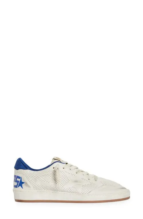 GOLDEN GOOSE Ball Star Perforated Sneakers - White/ Bluette
