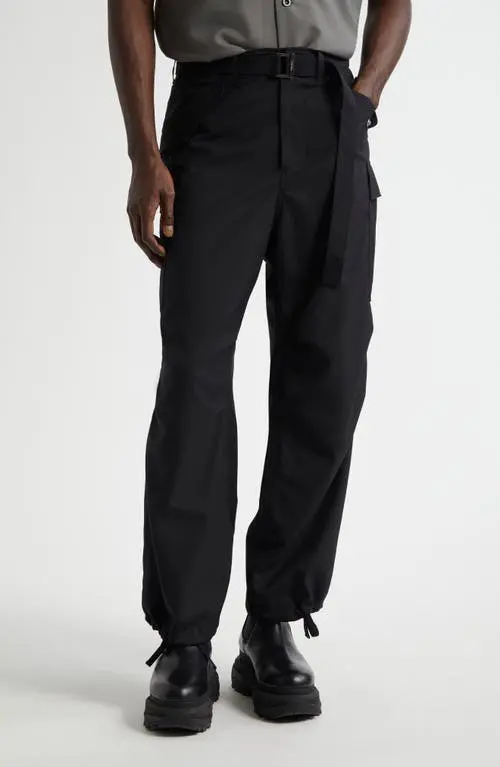 Sacai Wool-blend Cargo Pants - Black 001