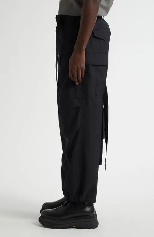 Sacai Wool-blend Cargo Pants - Black 001