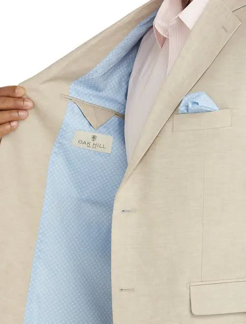 OAK HILL BY DXL Big & Tall Jacket-relaxer Linen-blend Suit Jacket