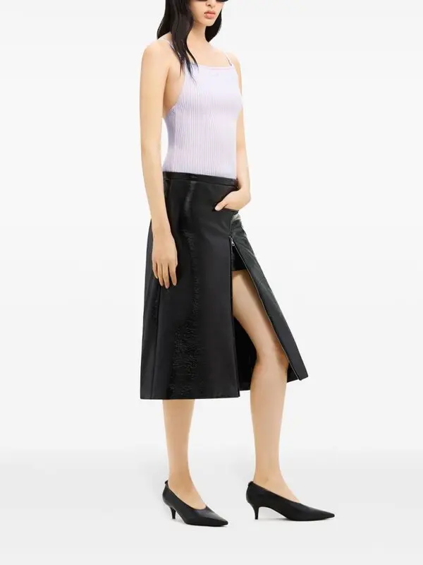 COURREGES Logo-embroidered Ribbed Tank Top