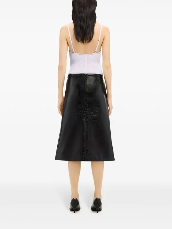 COURREGES Logo-embroidered Ribbed Tank Top