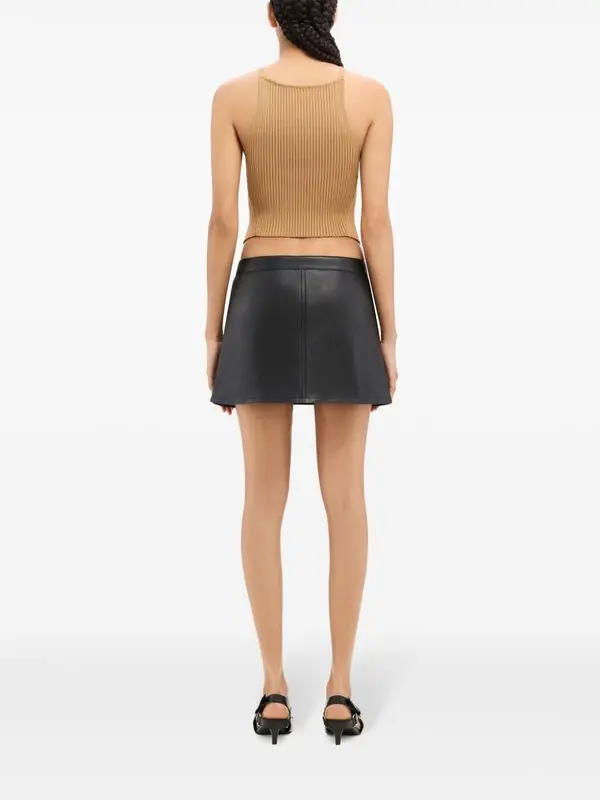 COURREGES Pointy Rib-knit Tank Top - Neutrals
