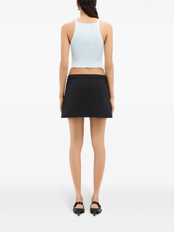 COURREGES Pointy Rib-knit Tank Top - Blue