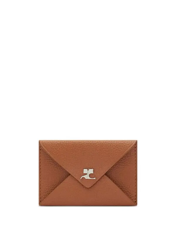 COURREGES Logo-plaque Leather Cardholder