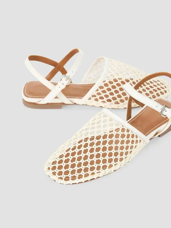 Staud Rete Net Sandals - Paper