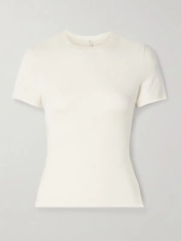 SKIMS Stretch-cotton Jersey T-shirt - Neutrals