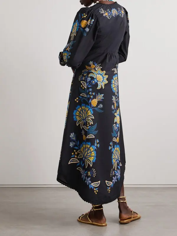 midi dress luxury S Blue Floral Corset Bodycon Midi Dress
