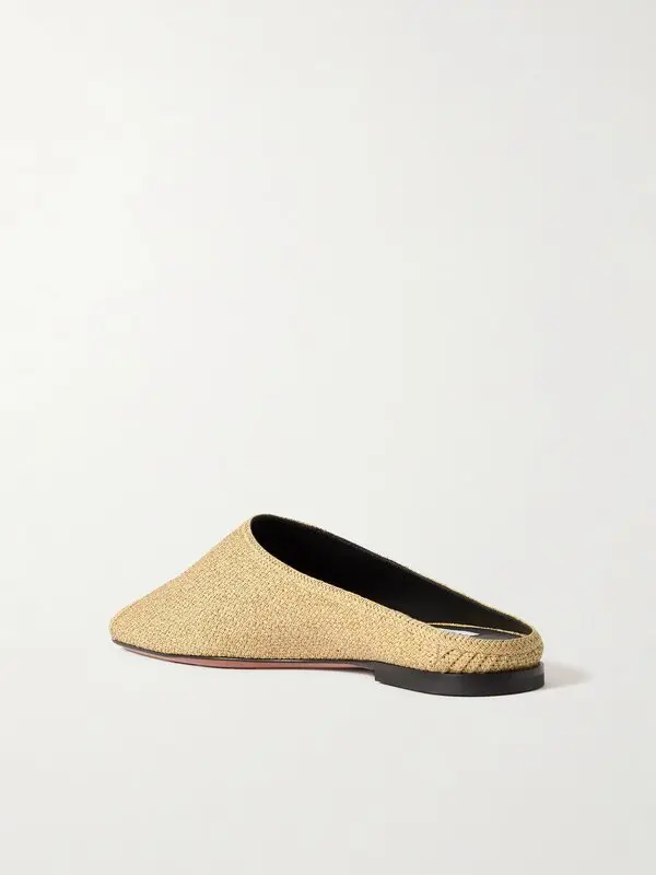 Alaïa Spike Raffia Mules
