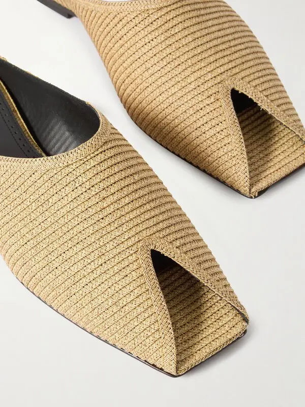 Alaïa Spike Raffia Mules