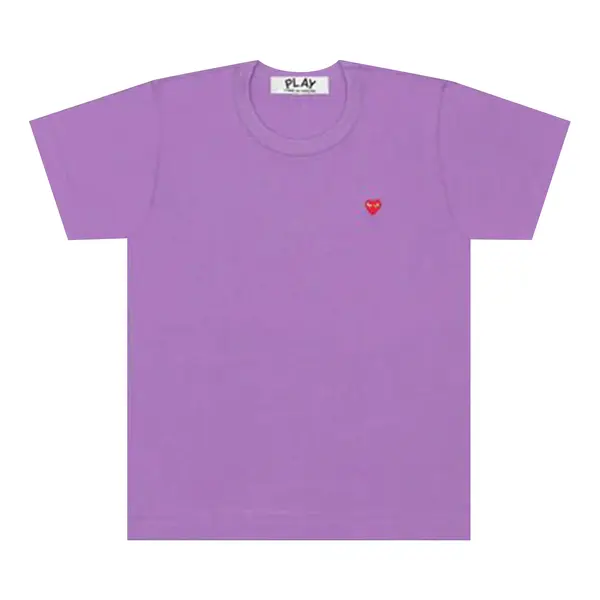 Play Comme Des Garcon Small Red Heart T-shirt - Purple
