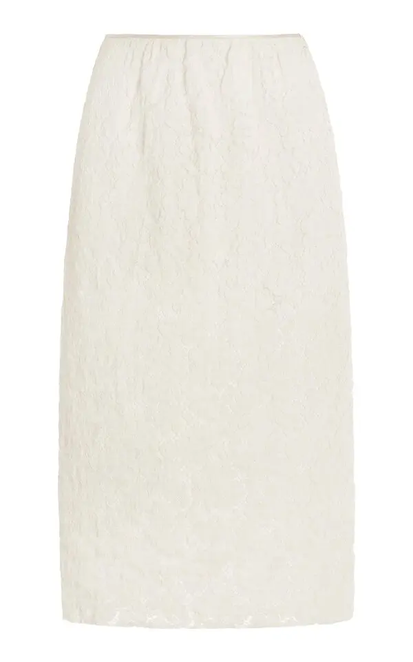 Prada Lace Midi Pencil Skirt